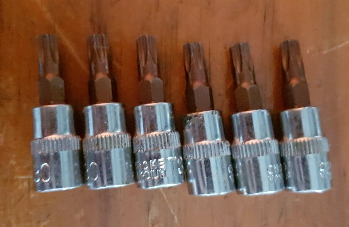 6X 3/8" drive Torque Socket bit Set Torx T50 CRV-MO | eBay