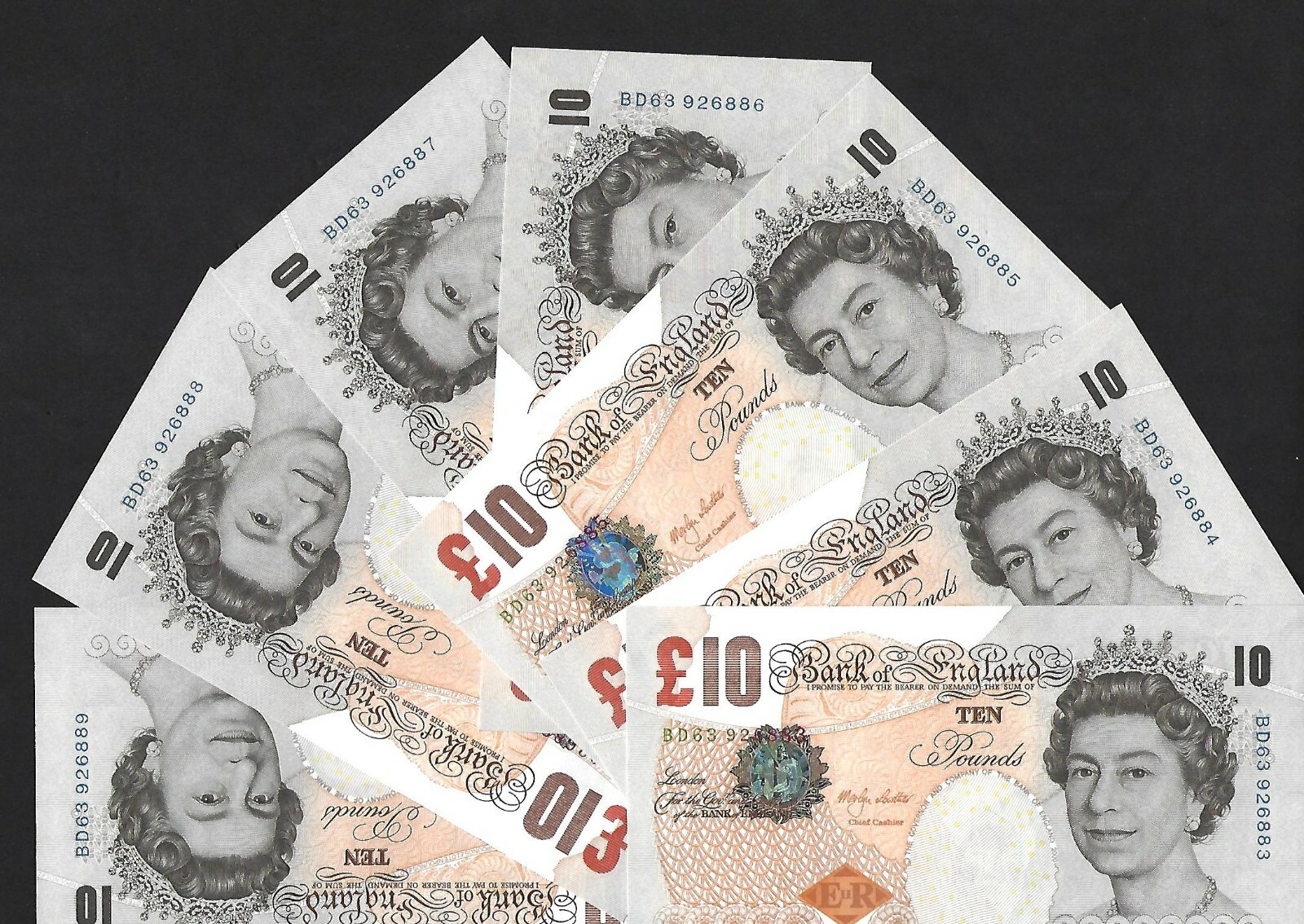 Lowther Darwin £10 Banknote 2000-4 "and Company" B390 from Consecutive ...