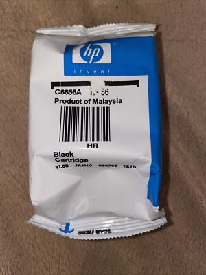 GENUINE NEW HP 56 C6656AN 140 Black Ink Cartridge NOS 2010 Sealed | eBay