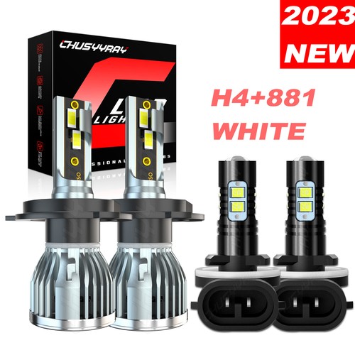 9003 H4 + 881 LED Headlight Fog Light Bulbs Combo Kit For Kia Rio 2003 ...