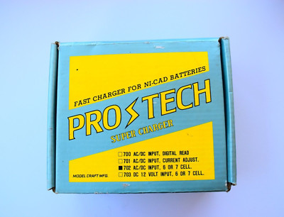 Protech AC/DC Super Charger 702 RC Car Battery Charger Vintage 7/6 Cell ...