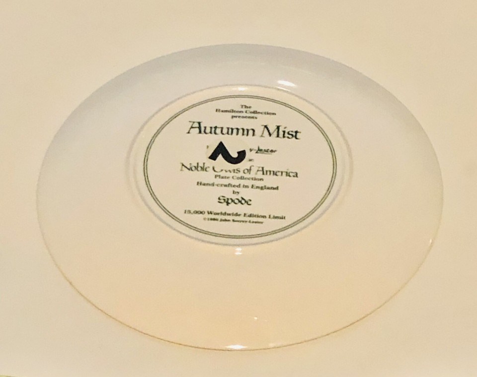 Spode Noble Owls of America Plate Autumn Mist by Hamilton Collection ...