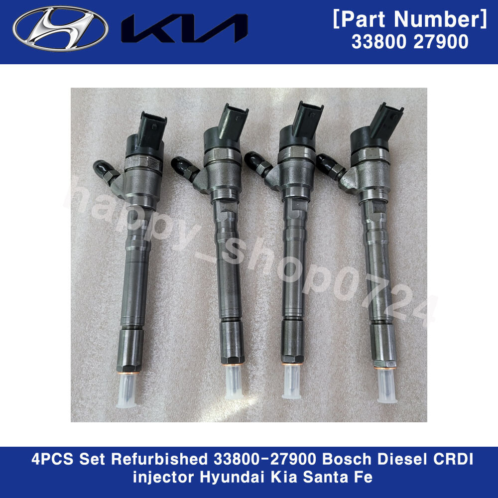 4PCS Set Refurbished 33800-27900 Diesel CRDI injector Hyundai Kia Santa ...