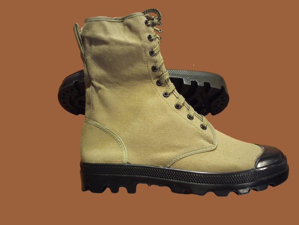 FRENCH STYLE JUNGLE COMBAT BOOT CANVAS COMMANDO SIZE 10 | eBay