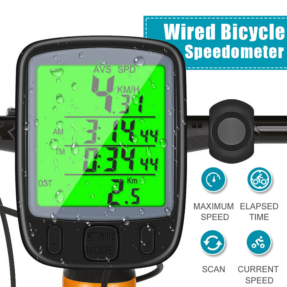 Wireless Cycling Bike Bicycle LCD Cycle Speedometer Computer Odometer ...