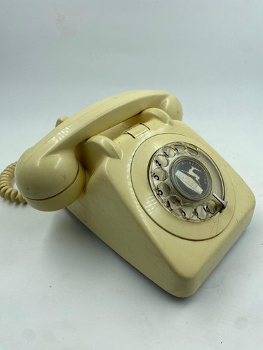 Vintage Original Cream Rotary Dial Telephone Retro Prop Home Telephone ...