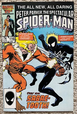 Peter Parker Spectacular Spider-man 116 1st Foreigner Vs Sabretooth ...