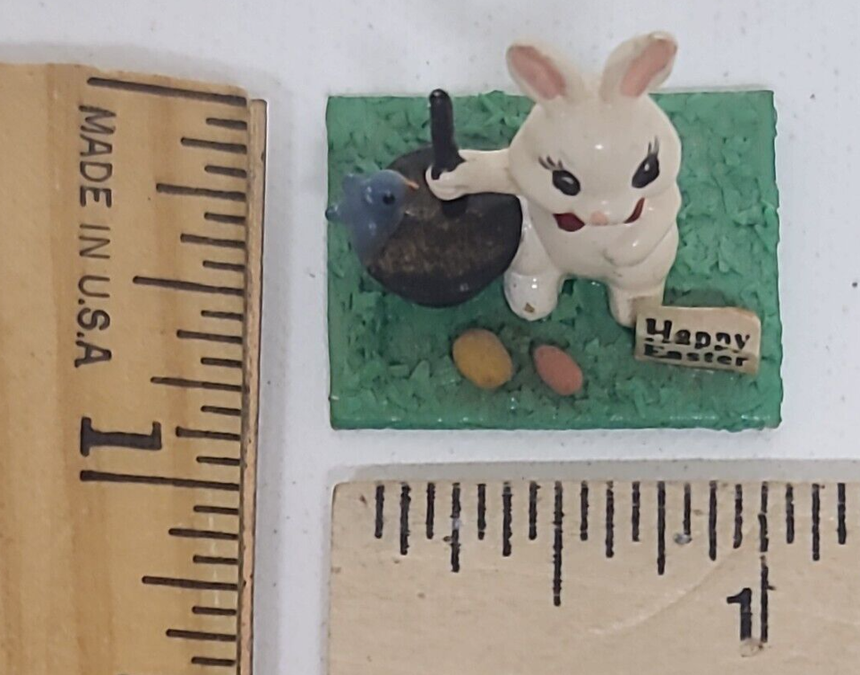 Happy Easter Bunny Magic Top Hat Black Wand Egg Blue Bird Magician ...