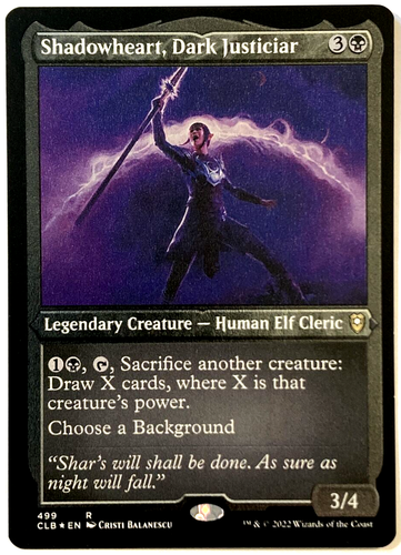 MTG Shadowheart, Dark Justiciar FOIL ETCHED Commander Legends Baldur's ...