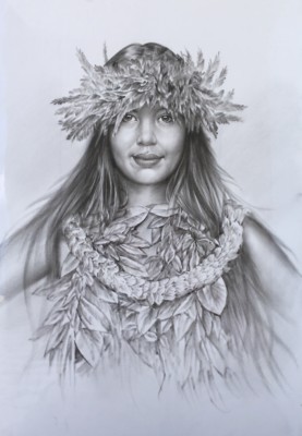 Charcoal Drawing - Original Drawing - Hula Dancer - Hawaiiana - #10 | eBay