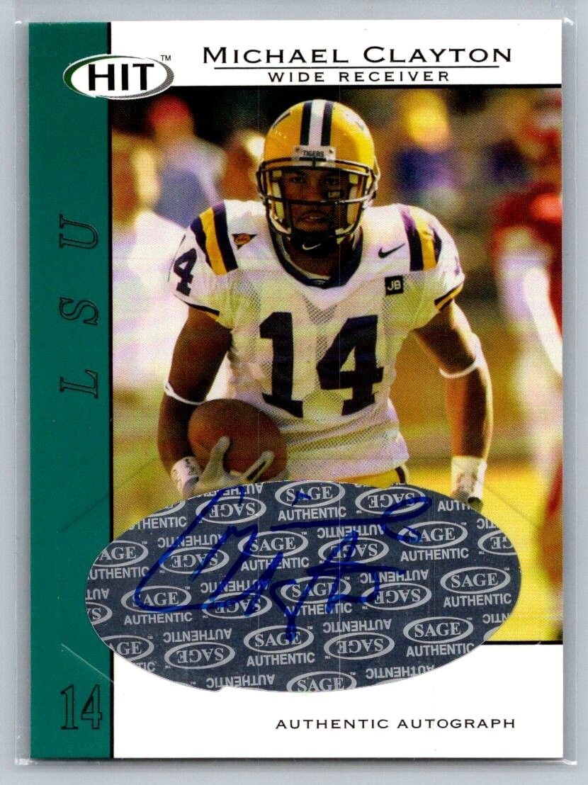 2004 SAGE Hit - Autographs Emerald #A14 Michael Clayton (AU, RC) for ...