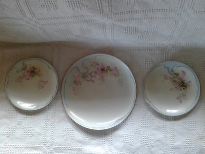 2 D & C France Collector's Floral Pattern & 1 Welmar Germany Collector ...