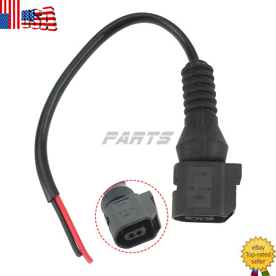 2 Pin ABS Sensor Wiring Pigtail Plug Connector For VW Passat Golf Jetta ...