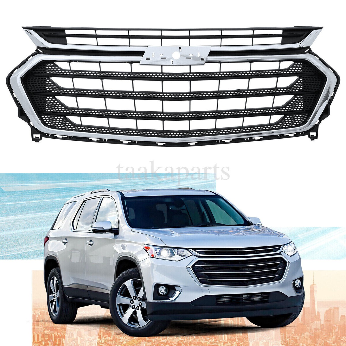 Front Bumper Upper Grille Grill - Automotive Grille Replacement for ...