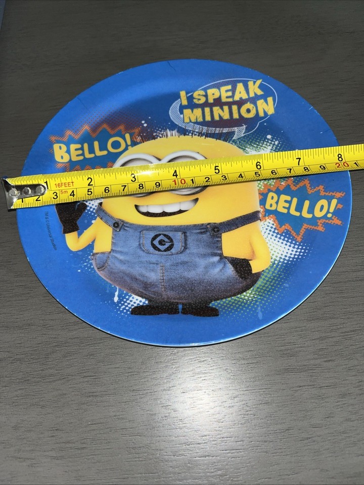 Despicable Me " I Speak Minion" Bello Bello child melamine dinner plate ...