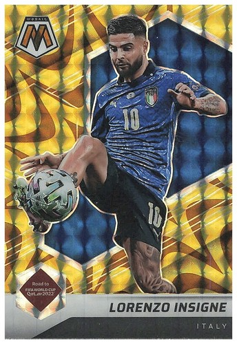 2021 Panini Mosaic FIFA Lorenzo Insigne Fifa Base Mosaic Reactive Gold ...