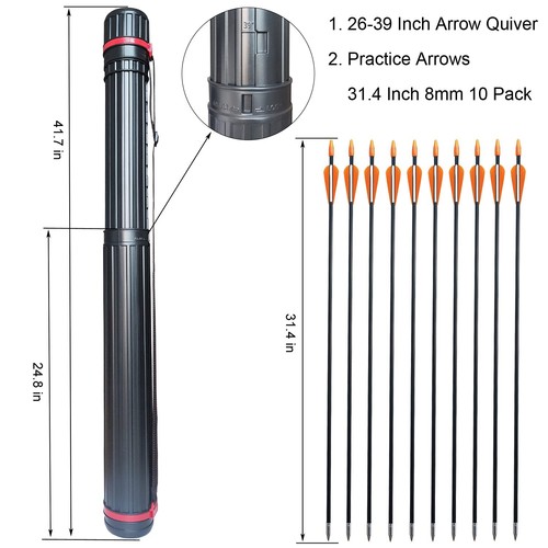 Archery Recurve Bow and Arrows Set for Adults Starters 30 40 lbs with ...