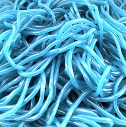 300G BULK BAG GUSTAF'S BLUE RASPBERRY LACES STRING CANDY NETHERLANDS ...