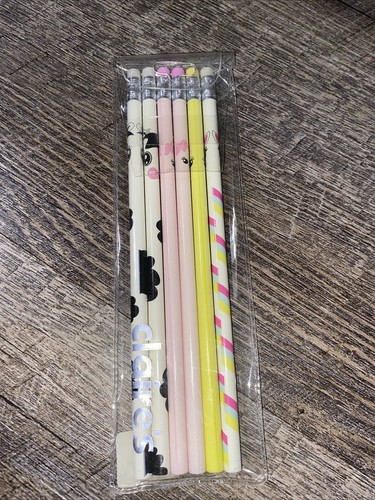 NEW NIP Claires Farm Animals Cow Chick Pig and Unicorn pencils 6 piece ...