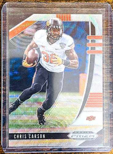 2020 PANINI PRIZM DRAFT PICKS CHRIS CARSON /299 SILVER WAVE SEATTLE ...