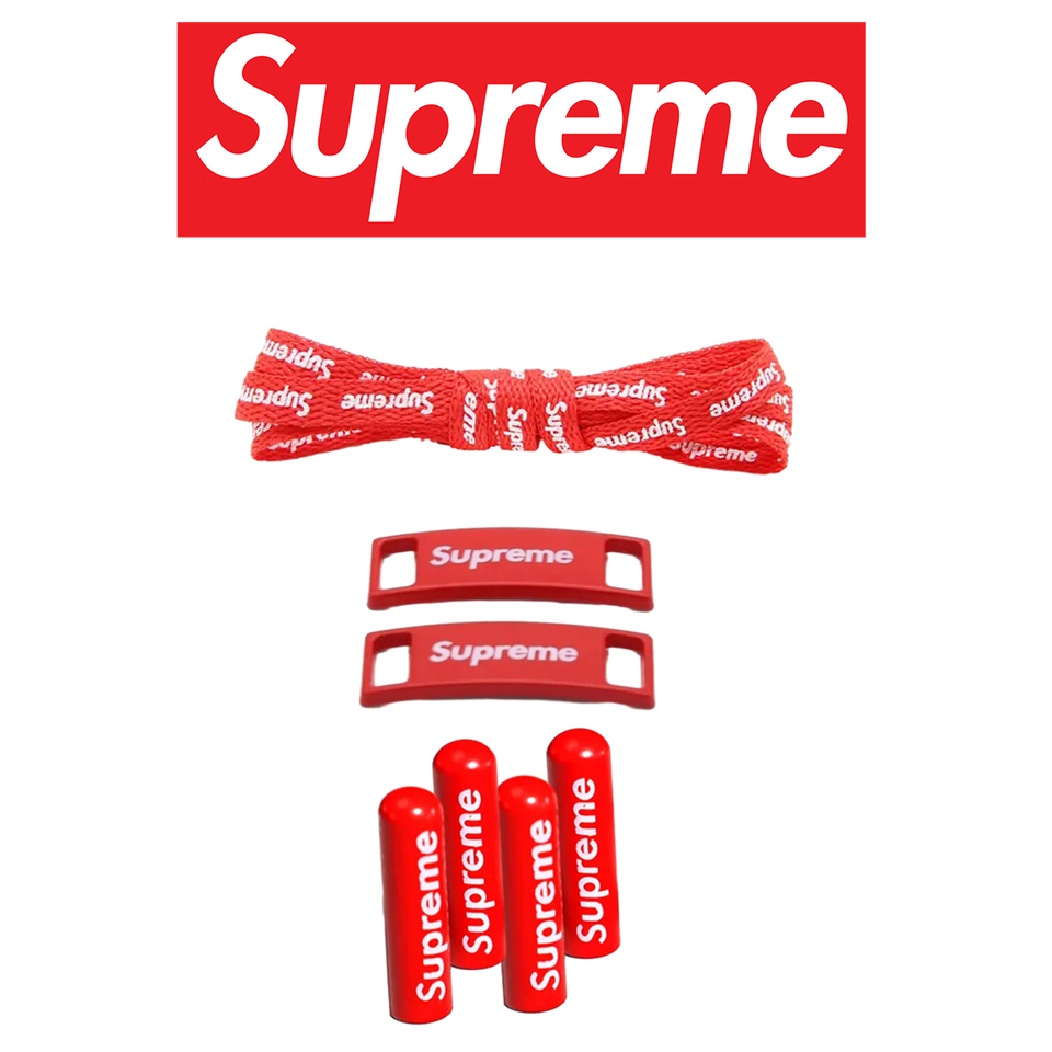 Supreme Shoe Lace + Supreme Lace Lock +Supreme Metal Aglets Tips Bundle ...