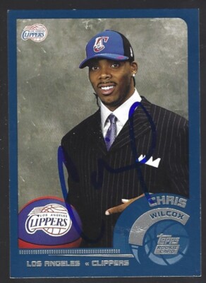 2002-03 Topps basketball #192 Chris Wilcox IP autograph signed card | eBay