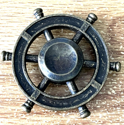 Captain Ship Wheel Dark Brass/Bronze Fidget Spinner All Metal | eBay
