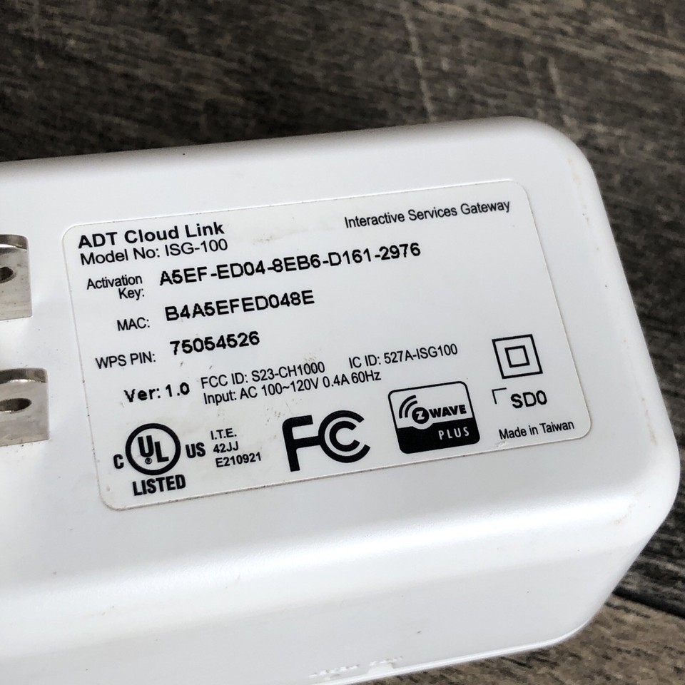 🔆ADT ISG-100 Gateway Cloud Link Pulse Home Automation | eBay