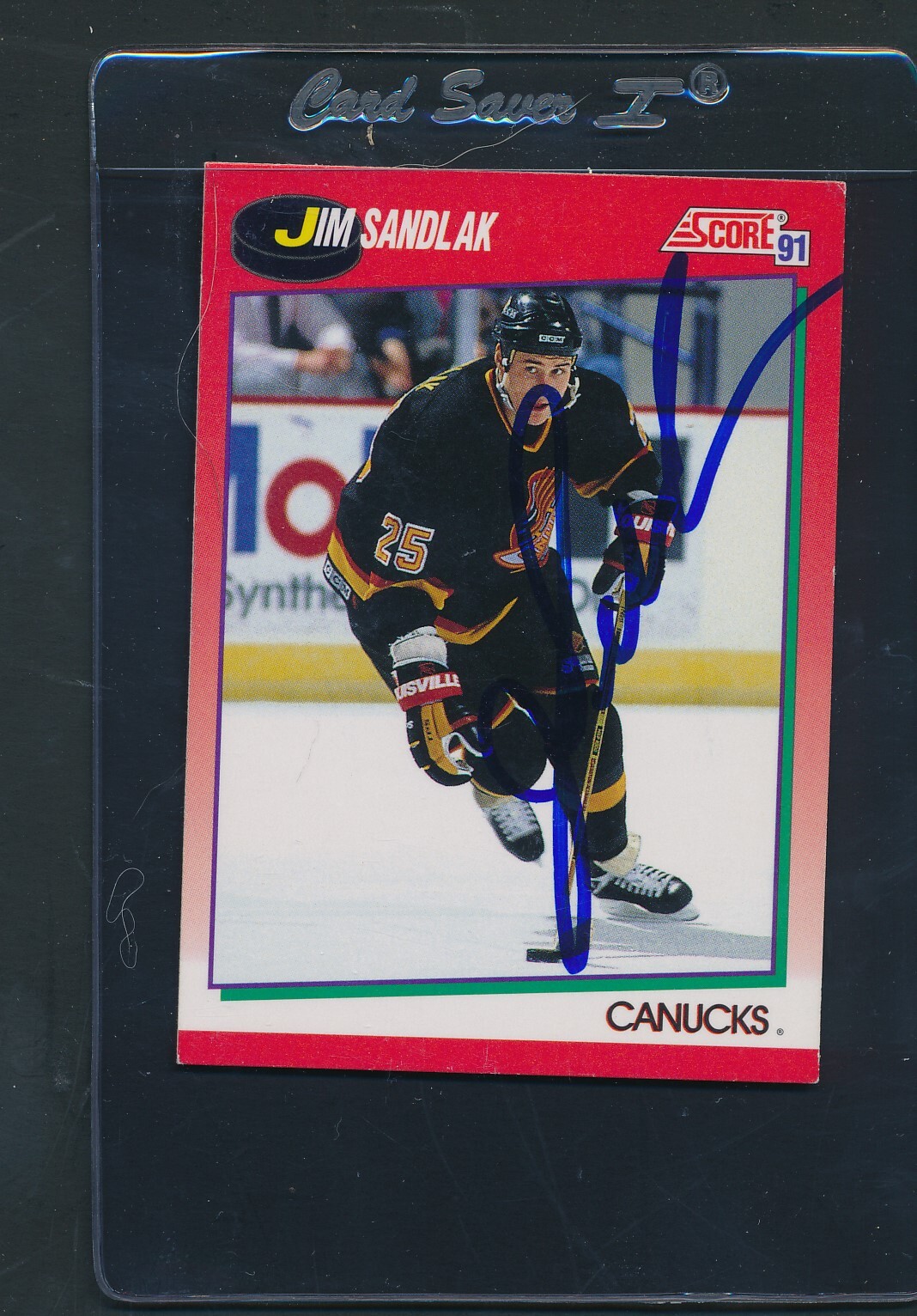 1991/92 Score #260 Jim Sandlak Canucks Signed Auto *D4531 | eBay