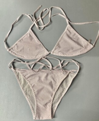 Women's Pink Polka Dot String Bikini One Size Fits All New with/ Tags ...