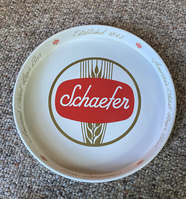 Vintage Schaefer Beer Tray Metal Tin "America's Oldest Lager Beer" New ...