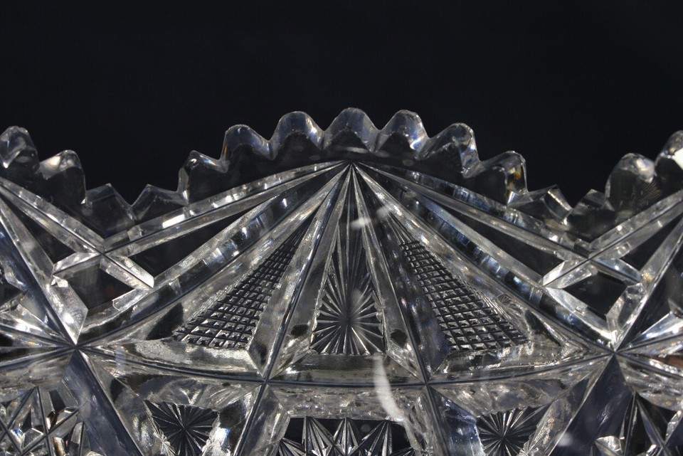 LIBBEY AMERICAN BRILLIANT CUT GLASS COLONNA BOWL-USA | eBay