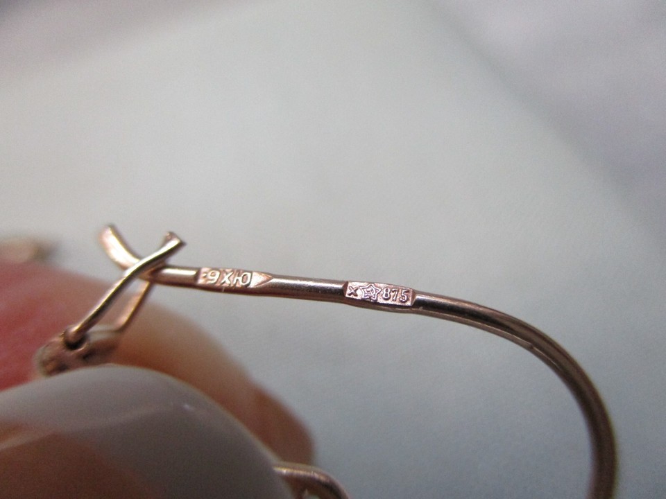 VTG RUSSIAN HAMMER/SICKLE RUBY RING+EARRINGS 10K-21K YELLOW/ROSE GOLD-6 ...