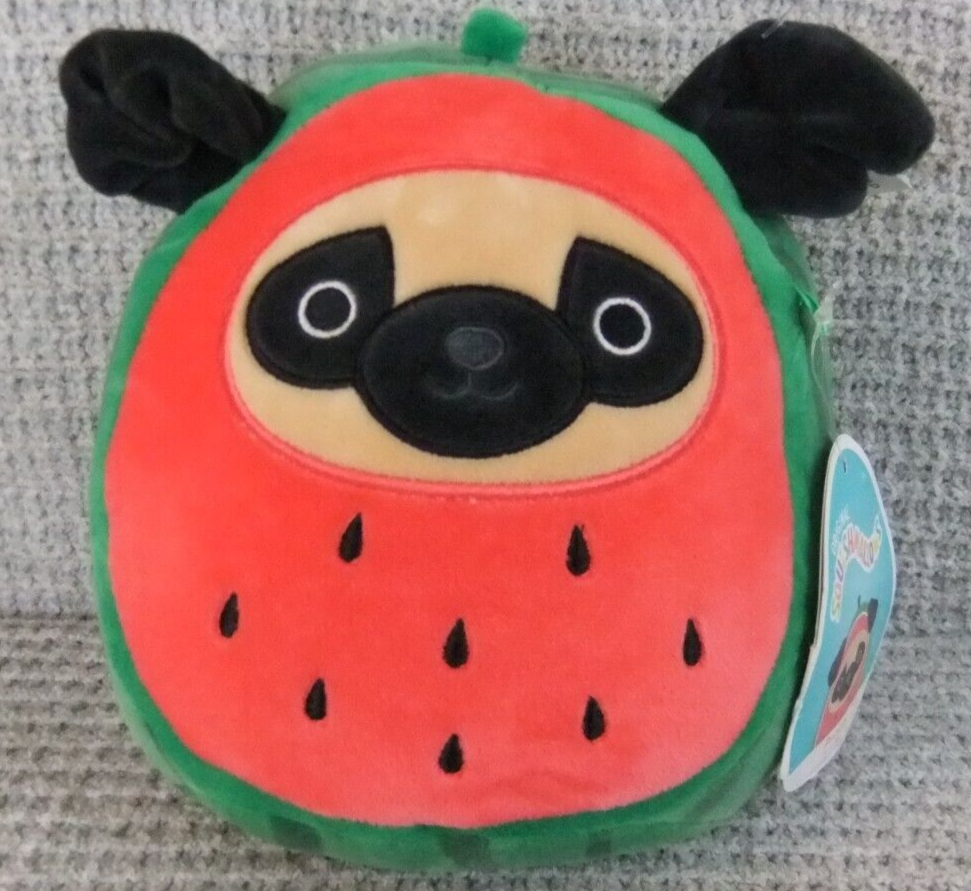 Squishmallows 2020 PRINCE Pug Watermelon Costume 8" Plush with Original ...