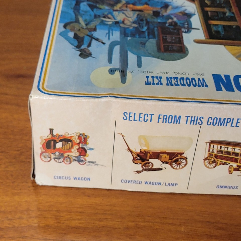 Craft Master Chuck Wagon Wooden Model Kit 9 1/8 inches long #50125 Open ...