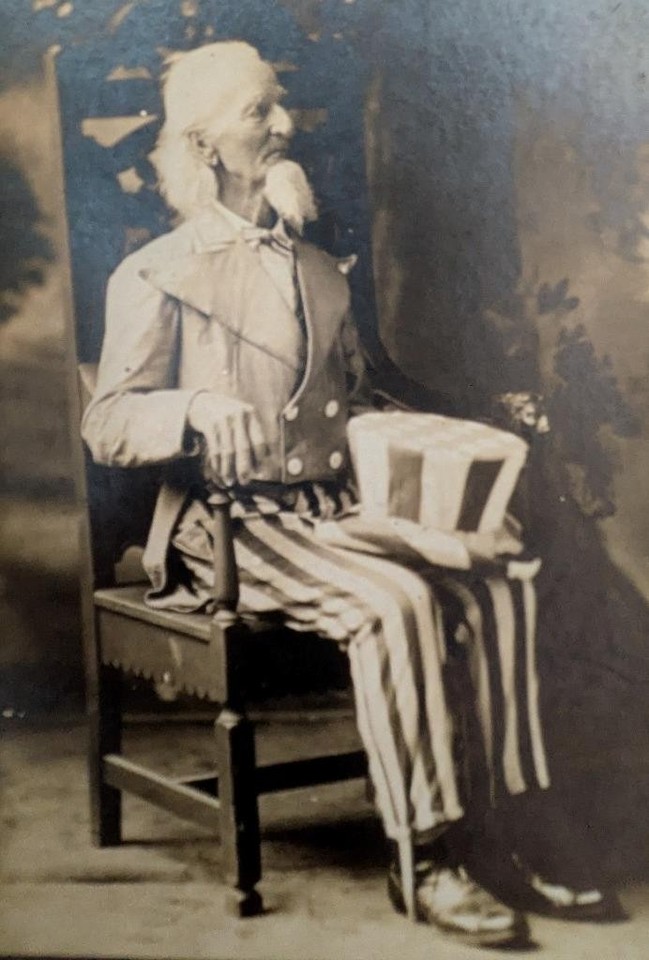 ca. 1908 WILLIAM SMITH, ORIGINAL UNCLE SAM, NY Catskill STARS & STRIPES ...