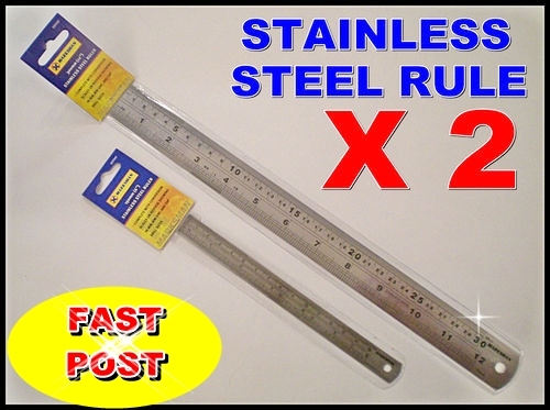 Metal Rulers Steel Stainless X2 Engineers Measuring Tools Carpenters ...