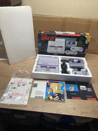 Super Nintendo Control Set Console SNES Super Set Complete In Box CIB ...
