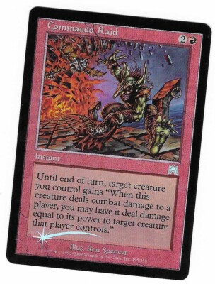 Commando Raid LP Foil Onslaught Retro Vintage Magic the Gathering ...