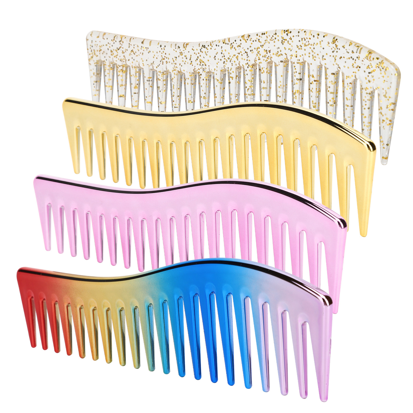 Wide Tooth Combs No Handle Hair Detangling Comb Large Salon Shampoo ...