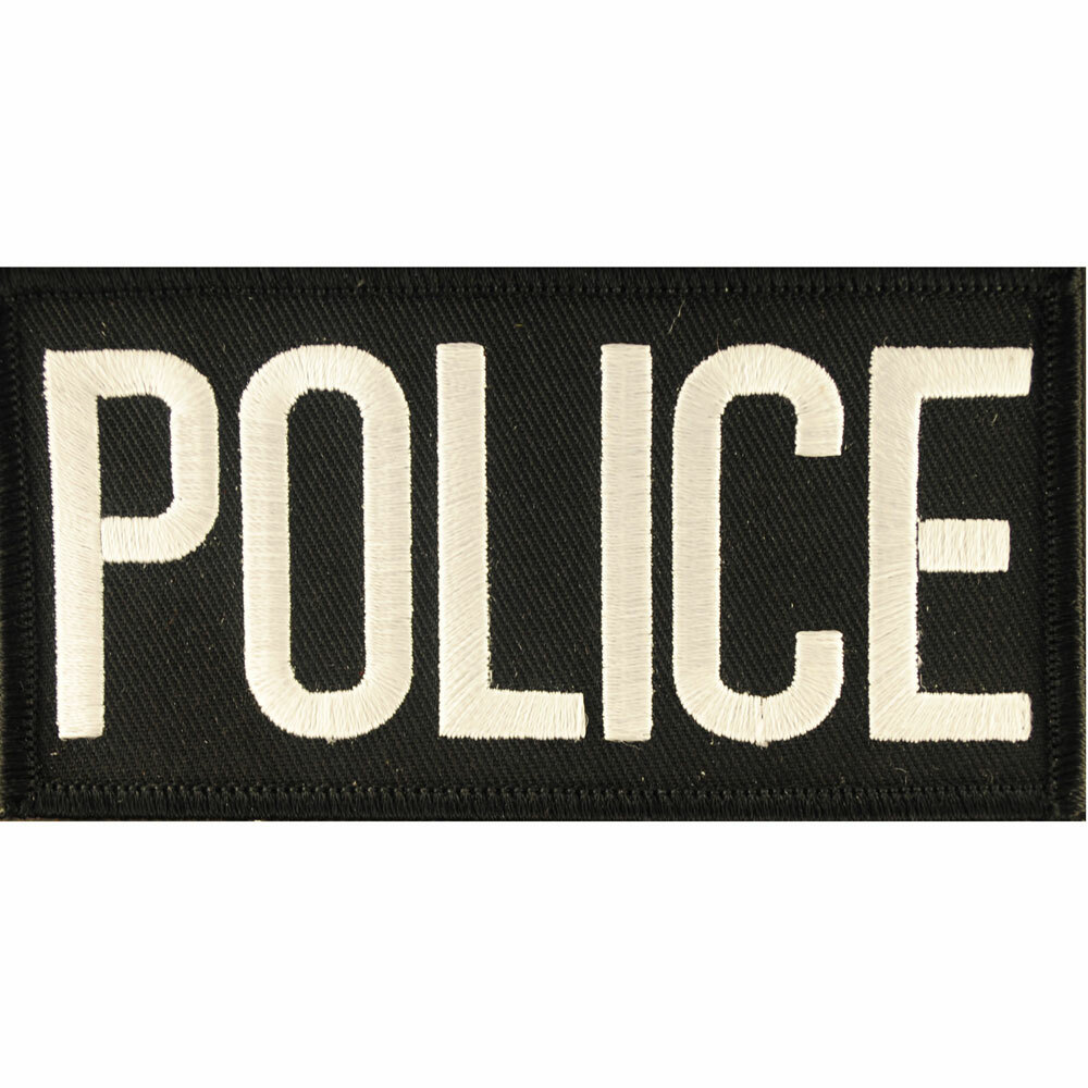 POLICE TAB "POLICE" Embroidered Patch 2"X4" (4114) | eBay