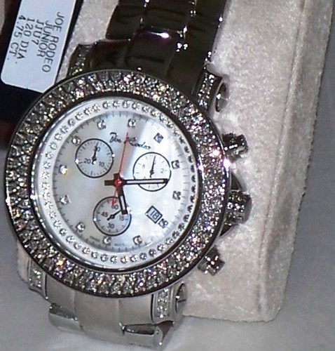 New Authentic Mens Joe Rodeo Junior chronograph 4.75 Ct.aprx.Diamond ...