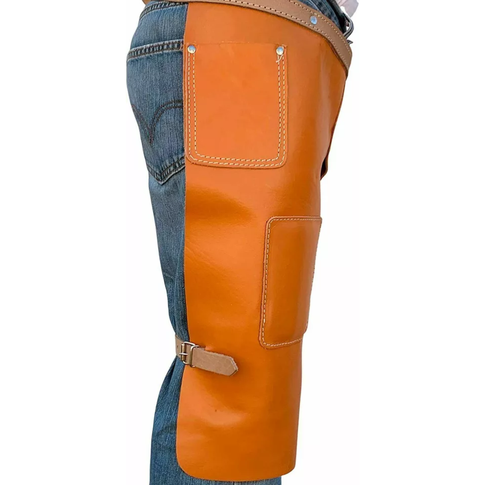 Men Genuine Cow Leather Chap Rider Chaps Café Racer Leather Chaps ...