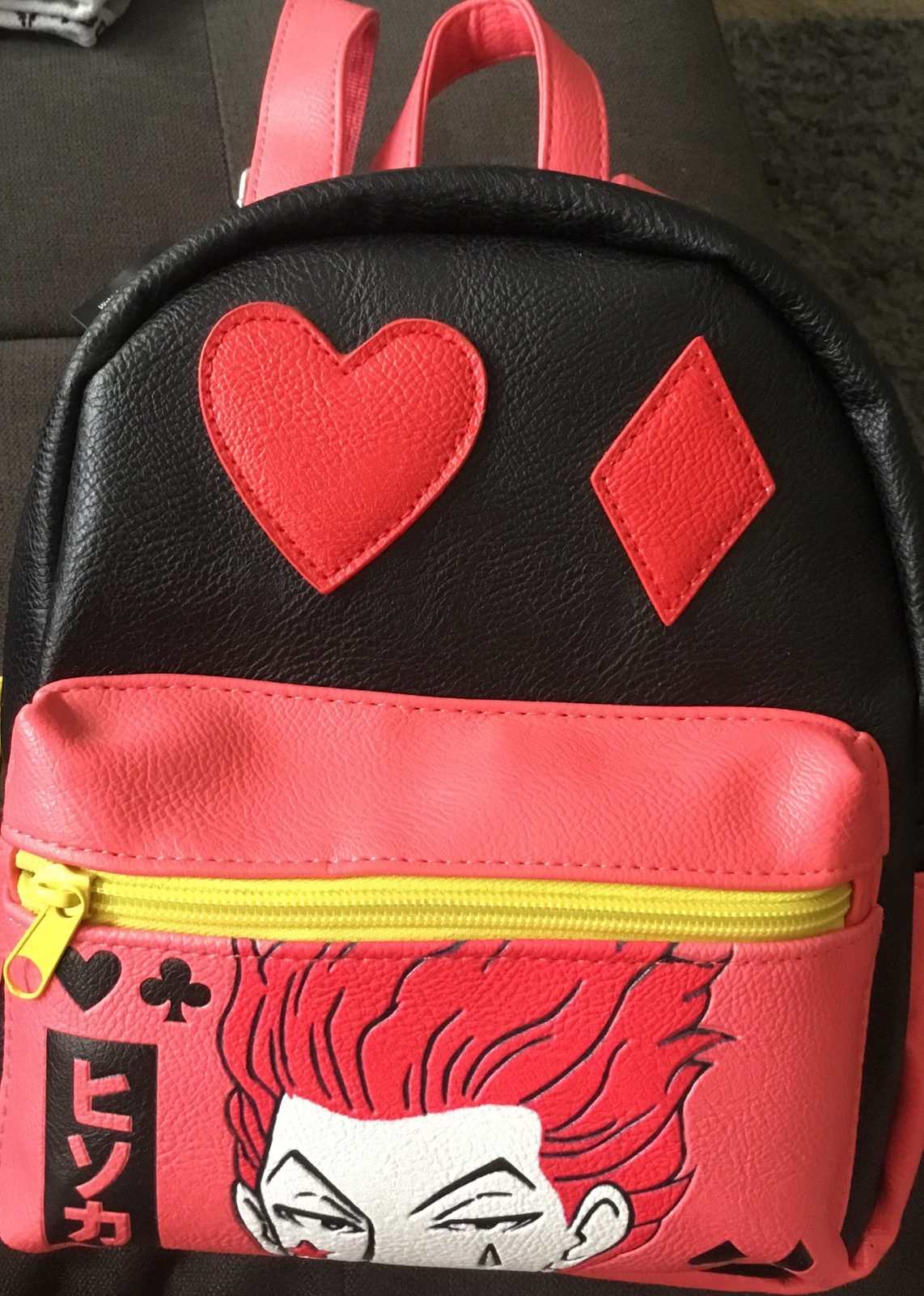 Brand NEW w/Tags Hunter X Hunter HISOKA Mini Backpack Anime Pink Black ...