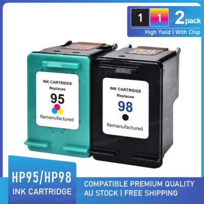 2 Ink Cartridges for HP 98 95 HP Photosmart 2570 8030 C4180 D5160 ...
