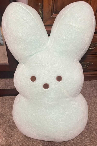 Peeps Jumbo Mint Stuffed Plush Easter Bunny Blue/Green XL Giant Pillow ...