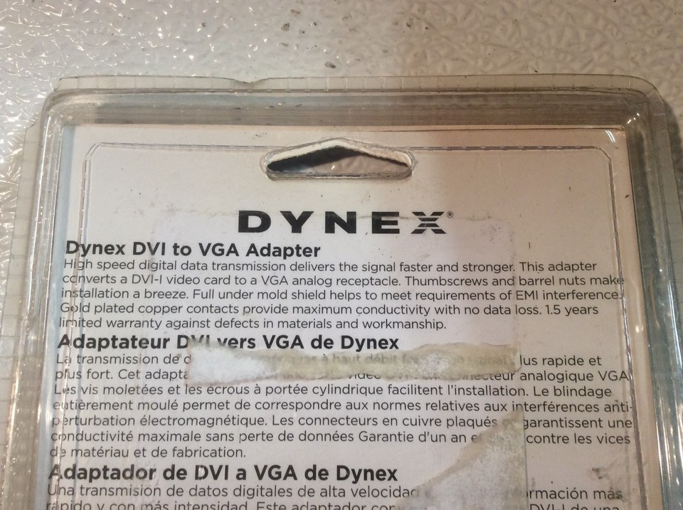 Dynex DVI to VGA Adapter DX-D1114 | eBay