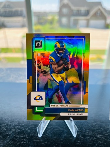 CAM AKERS 2022 Panini Donruss Gold Holo Press Proof LA RAMS | eBay