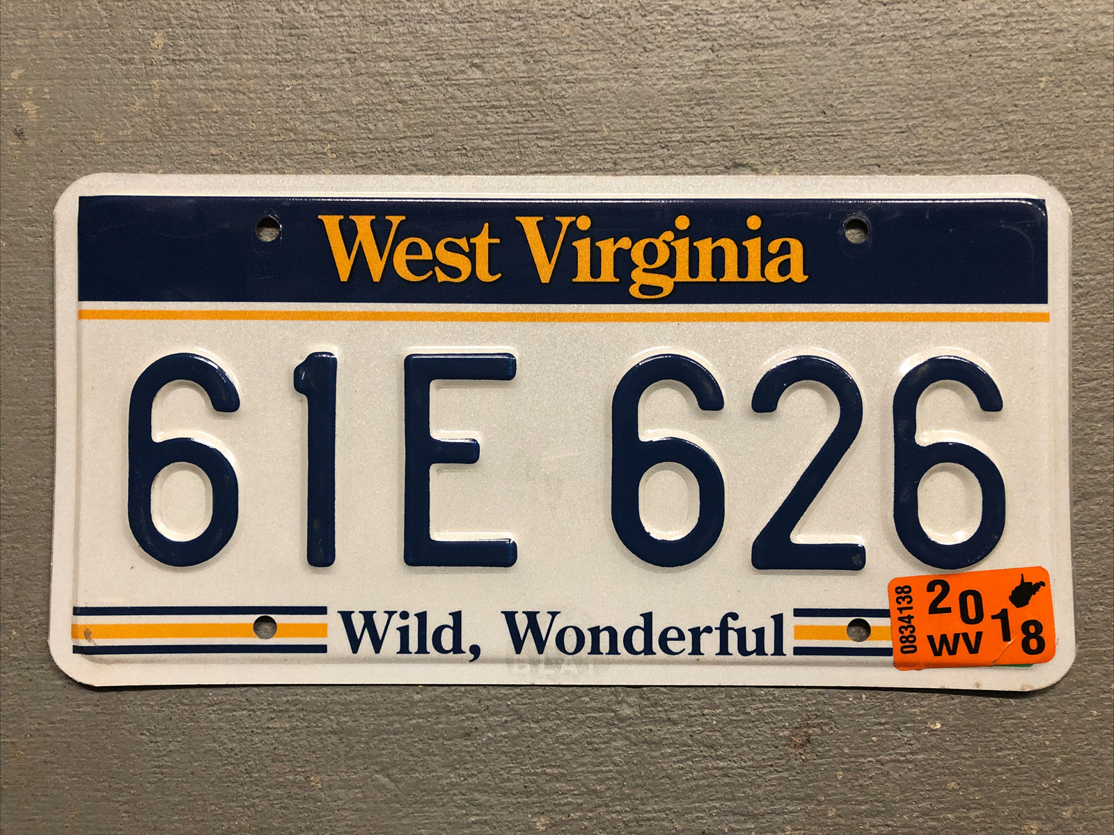 WEST VIRGINIA LICENSE PLATE WILD WONDERFUL RANDOM LETTERS/ NUMBERS | eBay