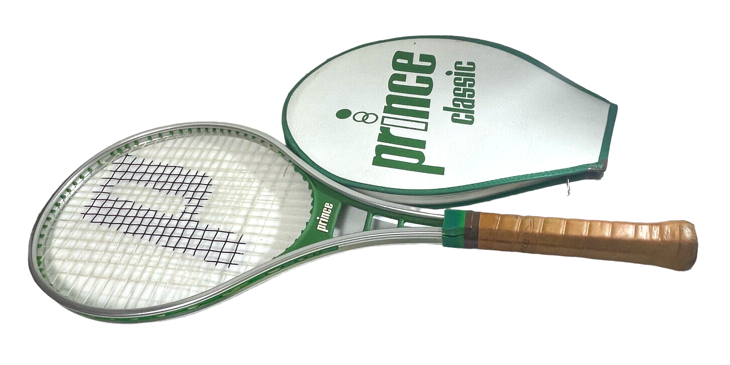 1979 Prince Classic Aluminum Tennis Racquet 4 1/4”~Original Cover Green ...